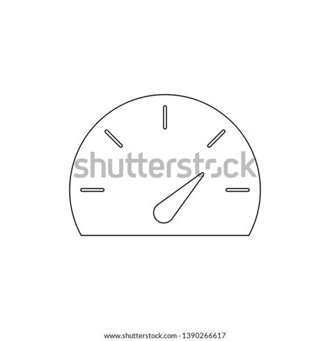 Speed Dashboard Outline Icon Signs Symbols Stock Illustration