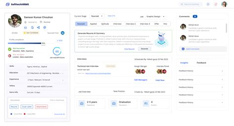 candidate profile recruiter dashboard figma