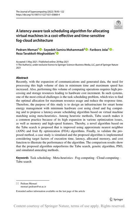 A Latency Aware Task Scheduling Algorithm For Allocating Virtual Machines In A Cost Effective