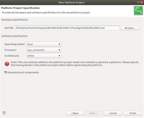 How To Create Ultra96v2 Linux Based Platform In Xilinx Vitis 20201 High Level Synthesis