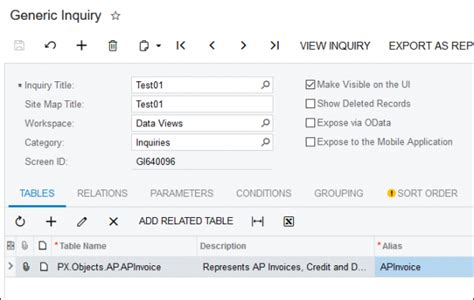 Using Parameters To Filter Aggregate Results • Acumatica Generic Inquiries And Pivot Tables