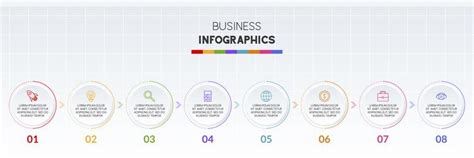 Eight Options Planning Slide Template Royalty Free Vector