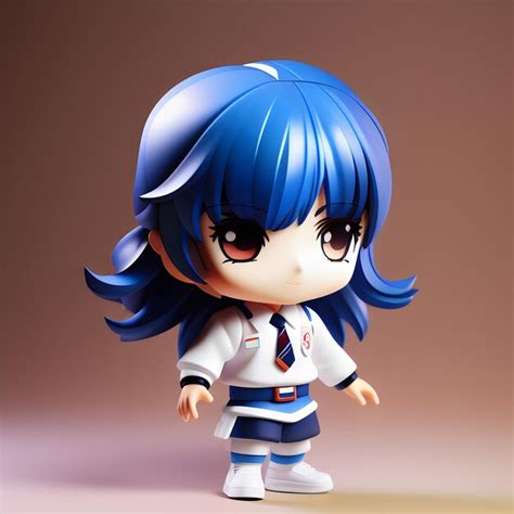 Premium Photo 3d Cute School Chibi Figure