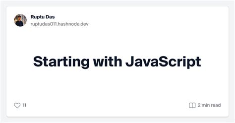 ruptu das on linkedin starting with javascript