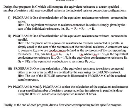 Solved Design Four Programs In C Which Will Compute The Chegg