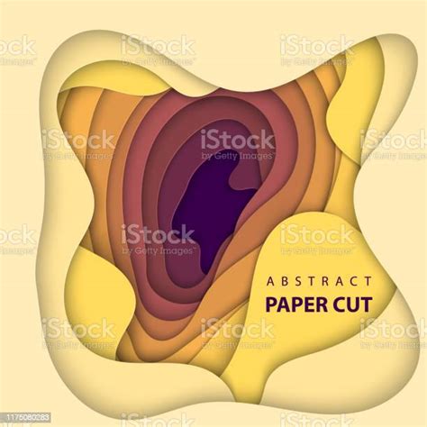 노란색과 주황색 색상 종이 잘라 모양과 벡터 배경입니다 3d 추상 종이 아트 스타일 비즈니스 프리젠 테이션 전단지 포스터 인쇄