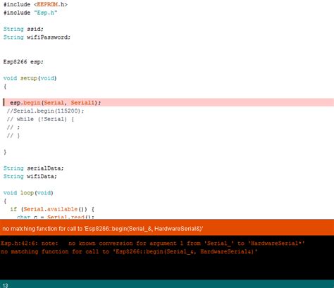 C Request For Member Is Non Class Type Arduino Stack Exchange