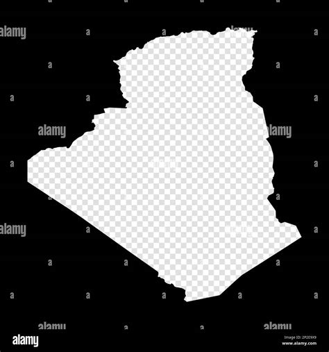 Stencil Map Of Algeria Simple And Minimal Transparent Map Of Algeria