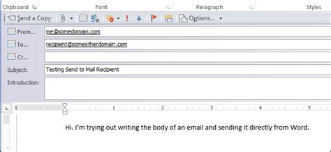 How To Send A Word Document As The Body Of An Email Message
