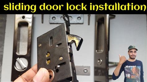 How to install sliding door lock। Sliding door lock fitting in hindi - YouTube