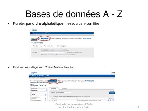 PPT Formation documentaire Bases de données à lUQAM PowerPoint