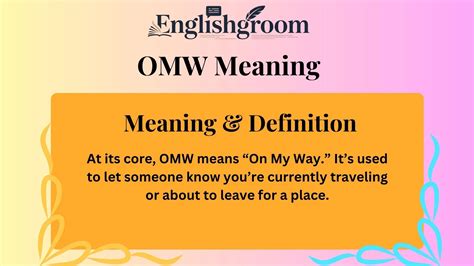 🚗 Omw Meaning In Text What It Really Means And How To Use It