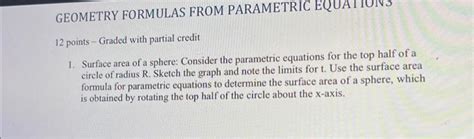 Solved 2 Area Of An Ellipse Consider The Parametric