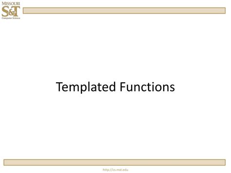 Ppt Templated Functions Powerpoint Presentation Free Download Id