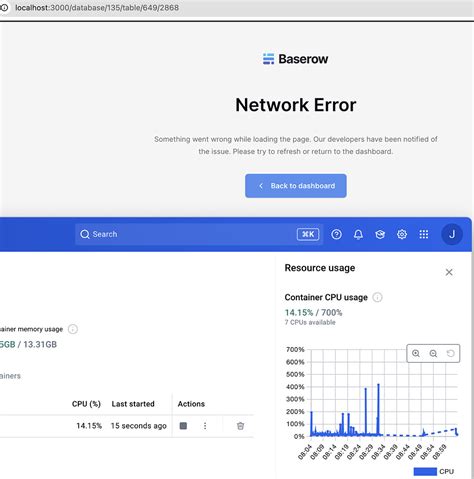Network Error Page Isnt Loading Technical Help Baserow