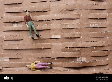 Tiny Figurine Of Man And Woman Miniature Model In View Stock Photo Alamy