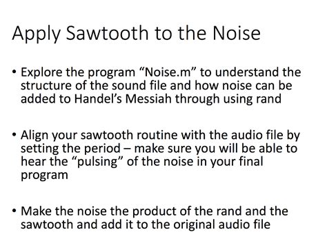 Map Noise On To A Sawtooth Wave Using Fourier Series