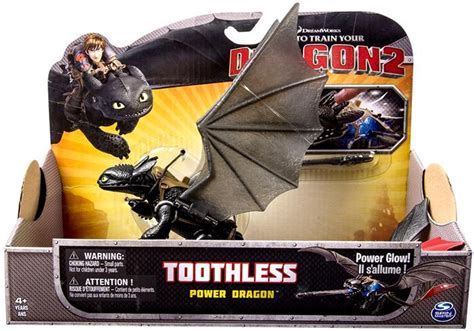 How To Train Your Dragon 2 Power Dragons Toothless Action Figure Power Glow Spin Master Toywiz