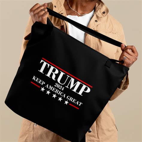 Trump 2024 Keep America Great Reusable Canvas Grocery Bag Eco T