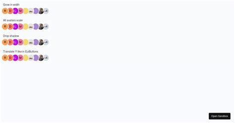 Avatar List Codesandbox