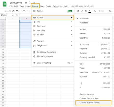 10 Ways to Insert Bullet Points in Google Sheets | Ok Sheets