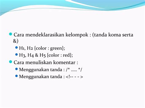 Materi Css Dasar Ppt