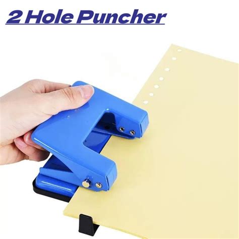 2 Hole Puncher Double Handheld Metal Hole Puncher 20 Sheet Capacity For