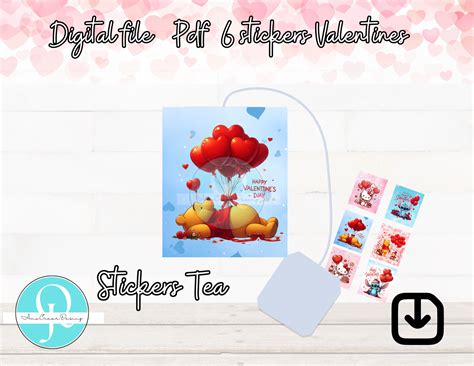 Stickers Para Tea En Pdf 6 Diseños Listos Para Imprimir Y Cortar Con