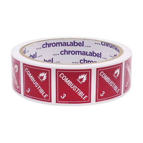 2 X 2 Permanent Durable Square Dot Hazard Labels Hazard Class 3