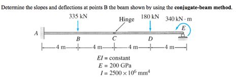 Solved Determine The Slopes And Deflections At Points B T