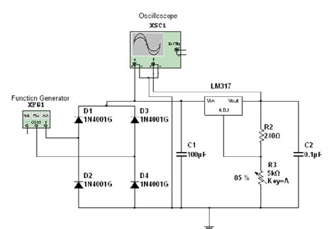power supply circuit using bridge rectifier