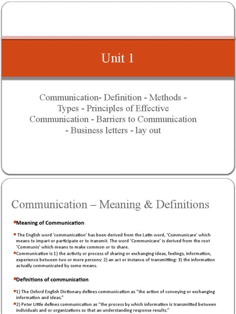 Business Communication Unit 1 Pdf Communication Nonverbal