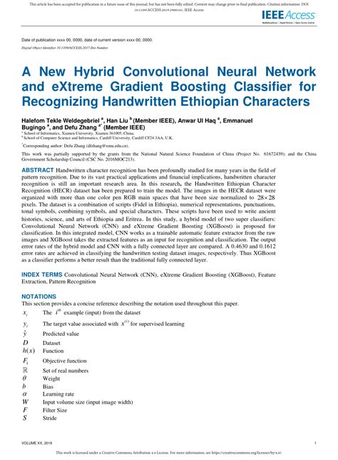 Pdf A New Hybrid Convolutional Neural Network And Extreme Gradient