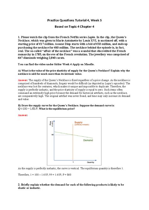 Practice Questions Tutorial 4 Week 5 Topic 4 Chapter 4 Suggested