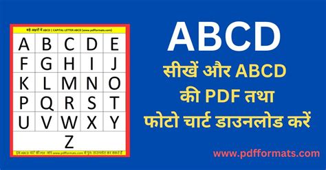 Chhoti Abcd Badi Abcd चुटकियों में सीखे और Hindi Abcd Chart Photo