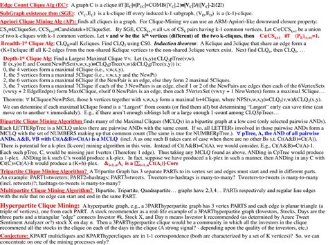 Edge Count Clique Alg Ec A Graph C Is A Clique Iff Ec Puc Comb Vc 2 Vc Vc 2 2