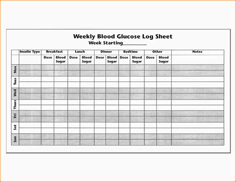 Printable Glucose Log Printable Word Searches