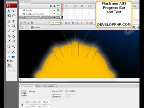 Flash CS3 Actionscript 3 Progress Preloader Video Tutorial YouTube