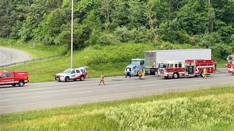 2 Taken To Hospital After Crash Involving A Tractor Trailer Vehicle
