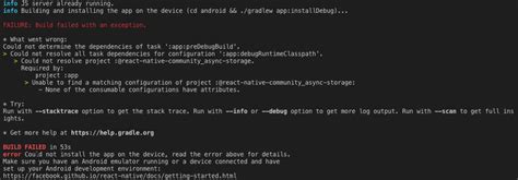 Could Not Resolve Project React Native Community Async Storage