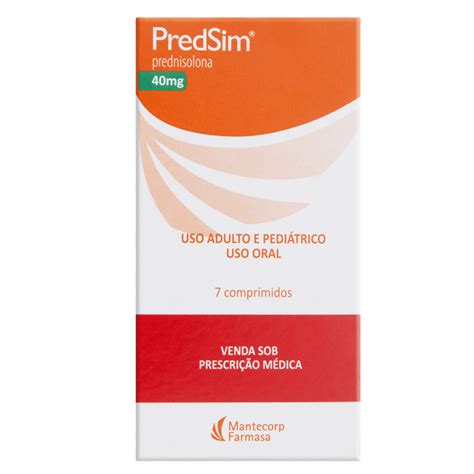 Predsim 40mg Mantecorp Farmasa 7 Comprimidos
