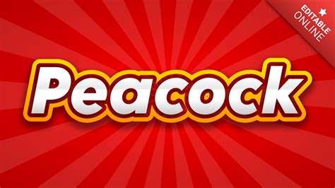 Peacock Text Effect Generator