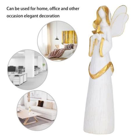 LOOK DILWE Ornements de Statue d Ange en Résine Figurine Religieuse