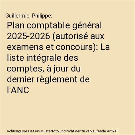 PLAN COMPTABLE GÉNÉRAL 2025 2026 autorisé aux examens et concours La