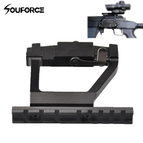 Heavy Duty Quick Detach 20mm Rail Lock Scope Mount Base For Ak Side Mount Ak 74u Svd Ak 74 Rifle