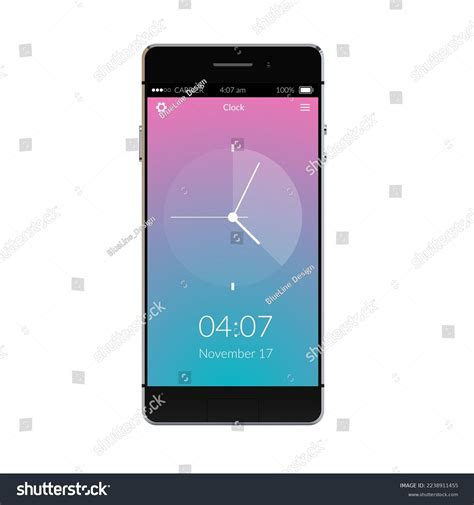 Clock Ui Smart Mobile Vector Illustration Stock Vector Royalty Free 2238911455 Shutterstock