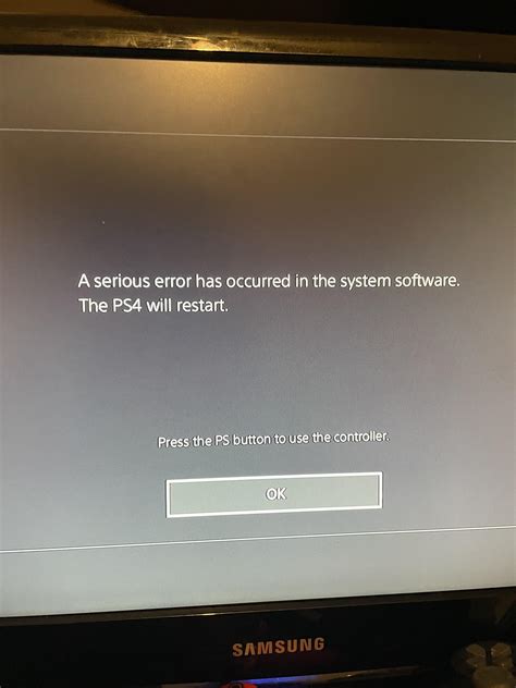 ps4 system software error r playstation