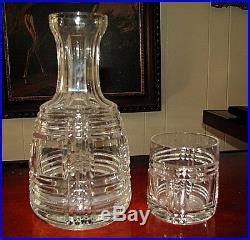 Vintage Ralph Lauren Glen Plaid Crystal Bedside Water Decanter With