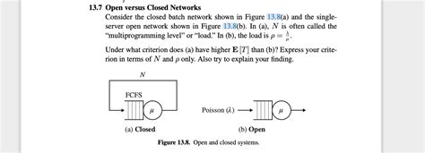 Solved 137 ﻿open Versus Closed Networksconsider The Closed