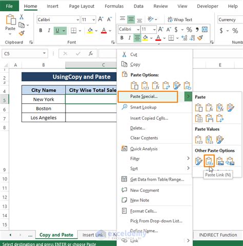 how to link cell to another sheet in excel 7 methods exceldemy